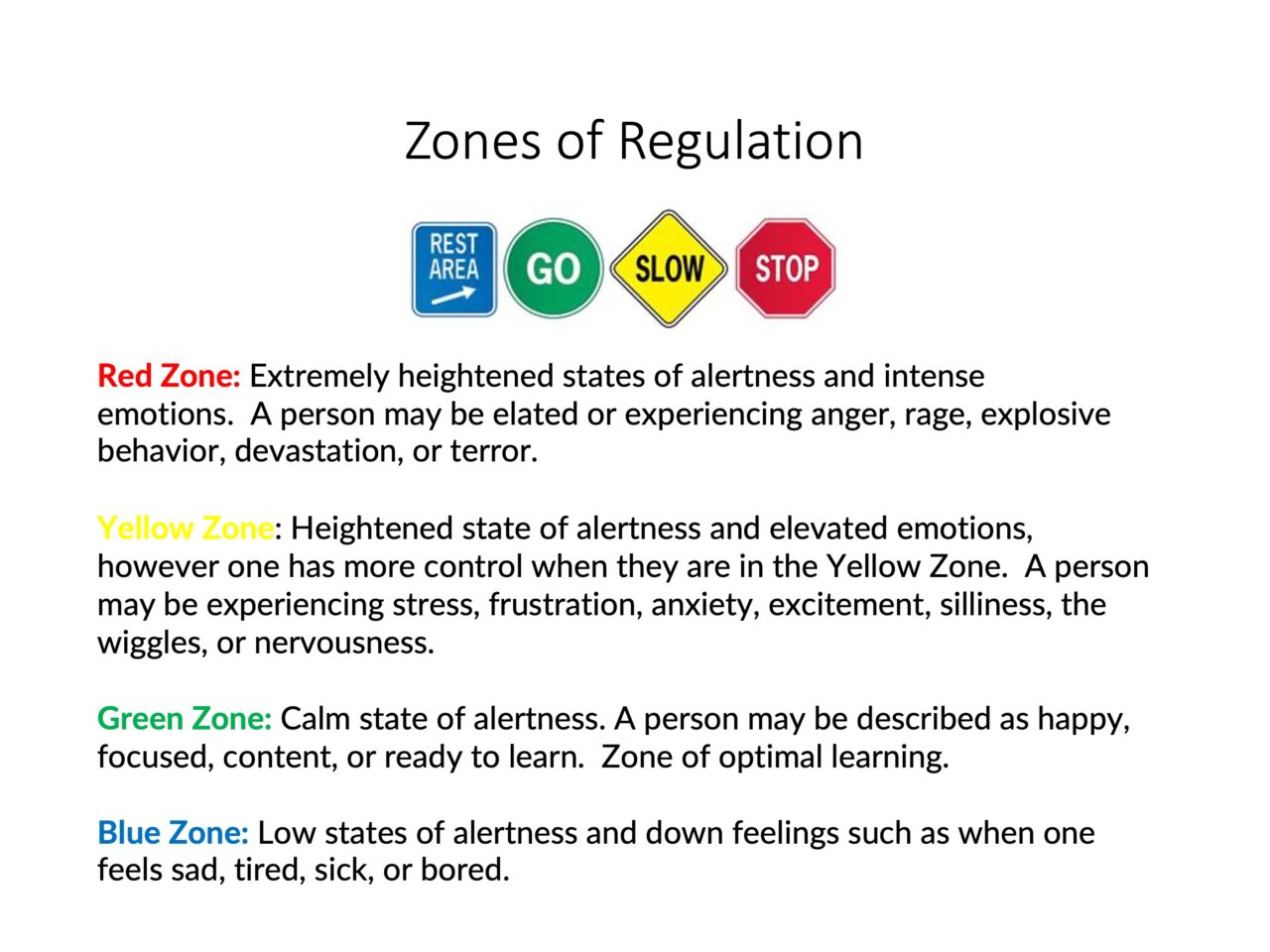 Ladder To Regulation Sample Lesson 1 – Signs of Dysregulation ...